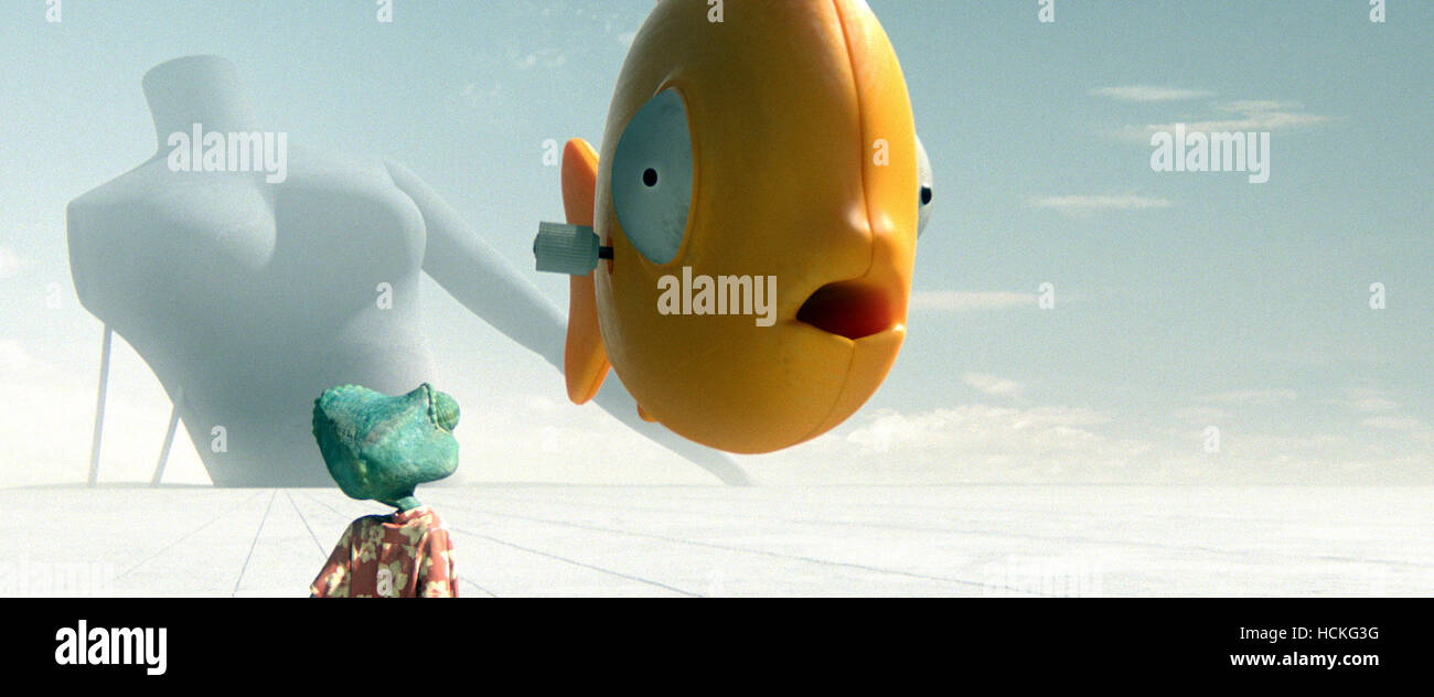 RANGO, from left: Rango (voice: Johnny Depp), Mr. Timms, 2011 ...