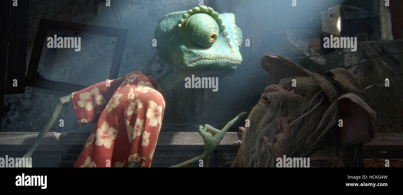 RANGO, Rango (left, voice: Johnny Depp), 2011. ph: Industrial Light ...