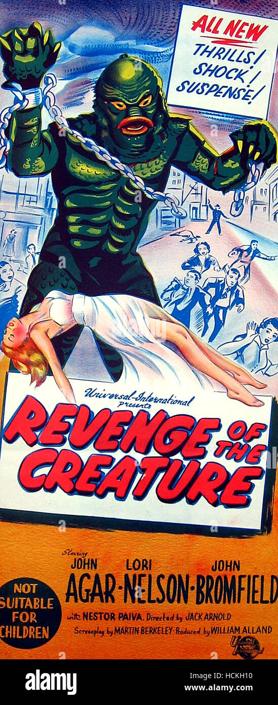 REVENGE OF THE CREATURE, Tom Hennesy (the creature), Lori Nelson (in ...