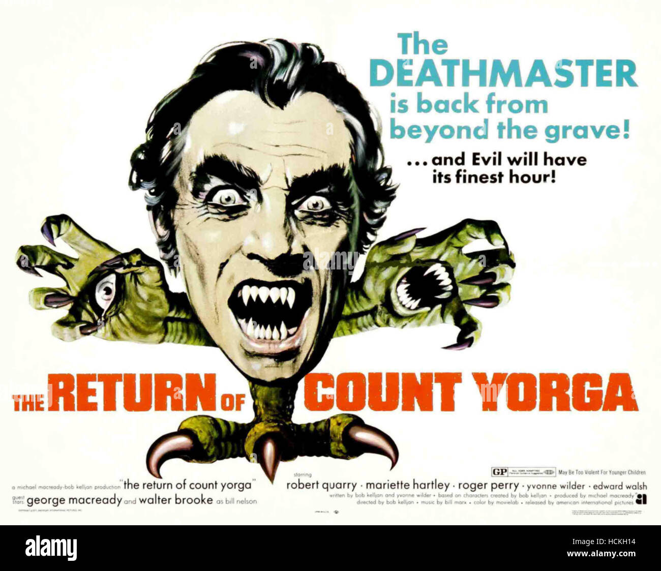 THE RETURN OF COUNT YORGA, Robert Quarry on poster art, 1971 Stock ...