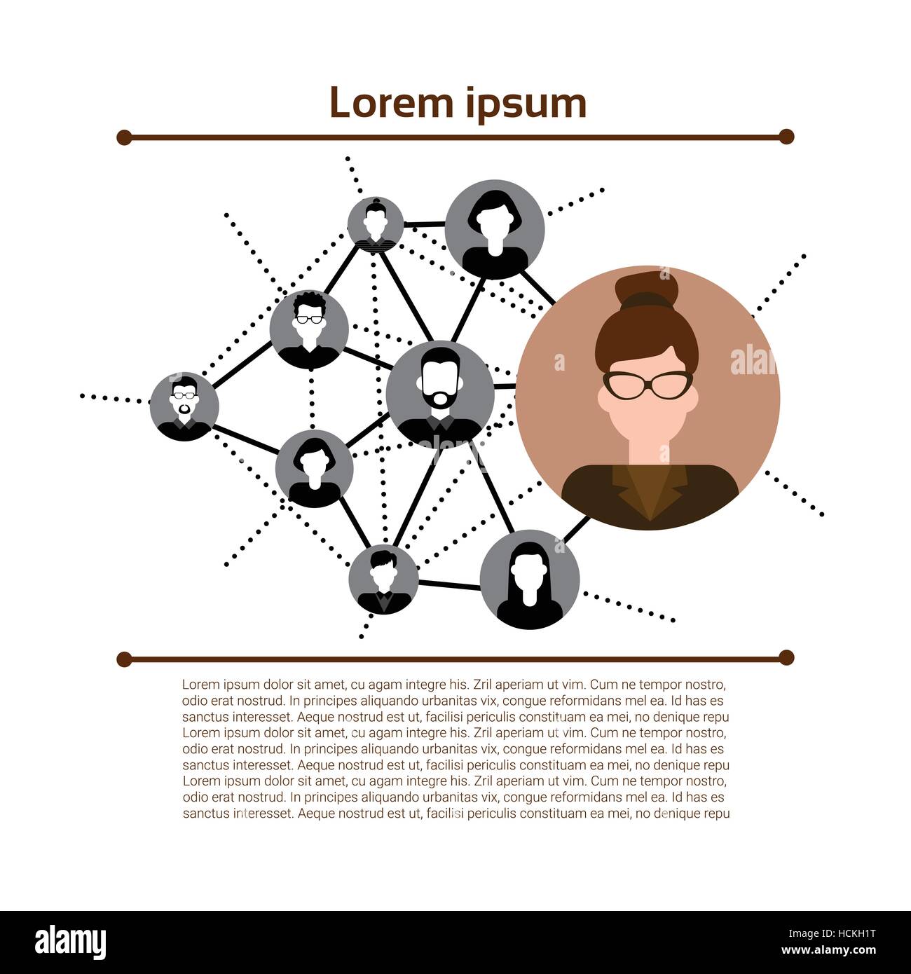 Graph Set Human Resources Infographic Icon Business Network Chart Stock ...