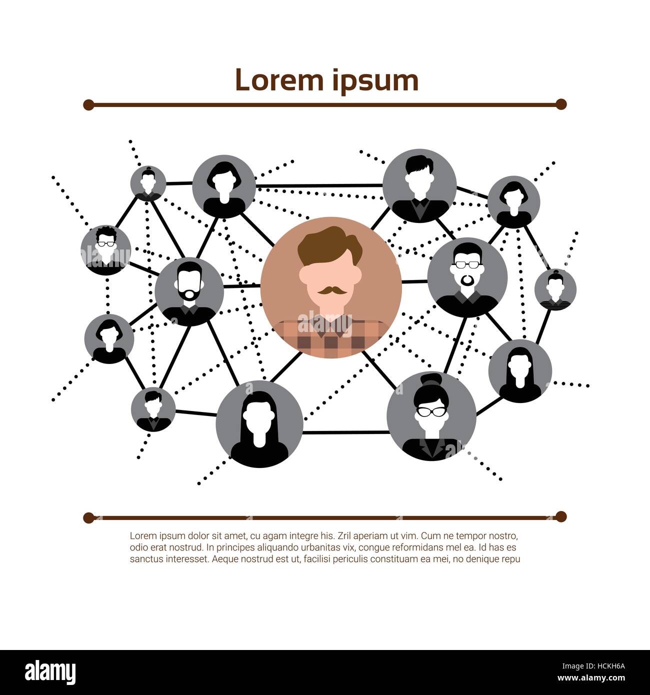 Graph Set Human Resources Infographic Icon Business Network Chart Stock ...