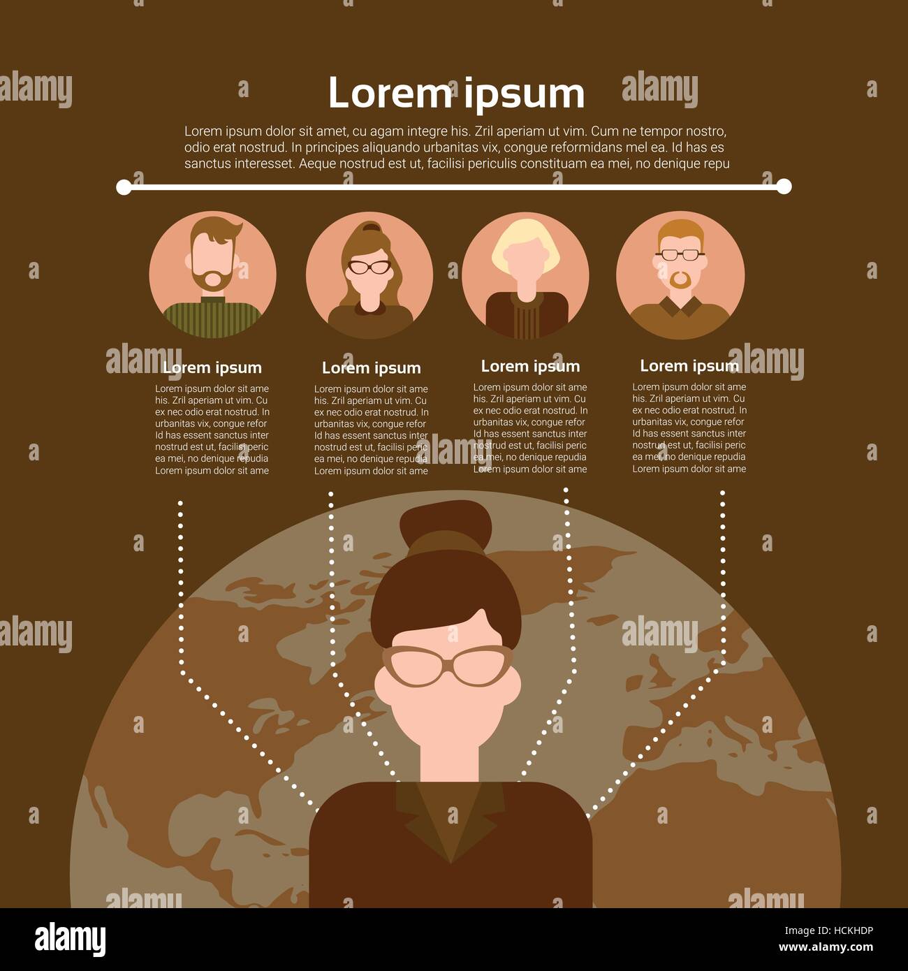 Graph Set Human Resources Infographic Icon Business Network Chart Stock ...