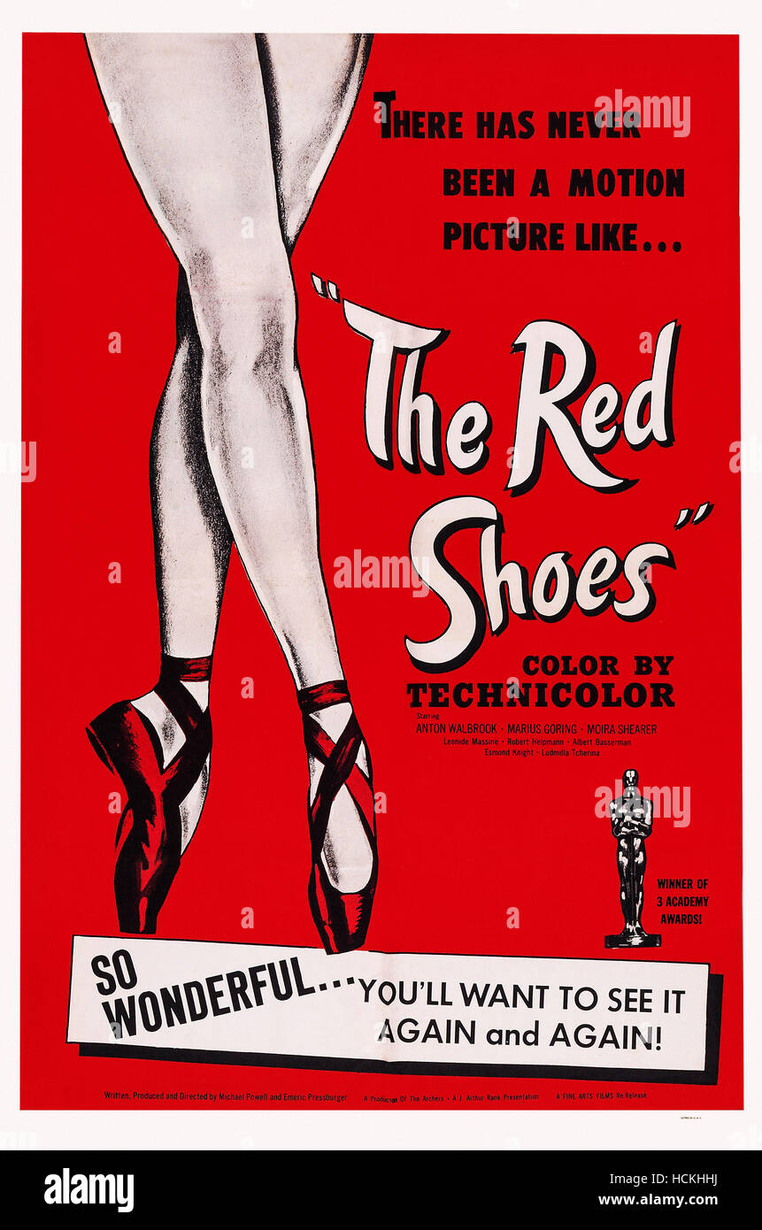 THE RED SHOES, US 1951 re-release poster, 1948 Stock Photo - Alamy