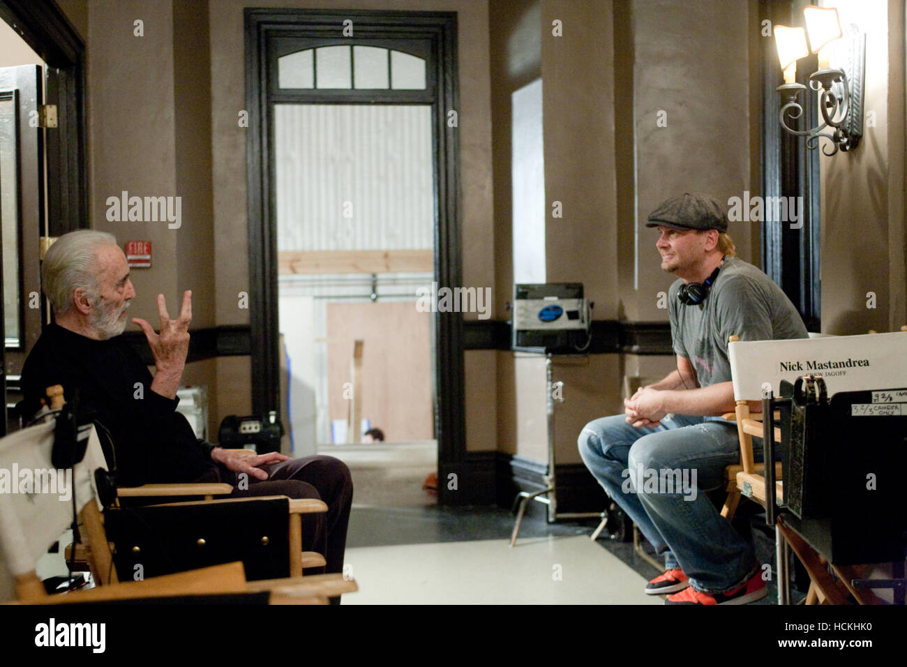 THE RESIDENT, from left: Christopher Lee, director Antti Jokinen, on ...