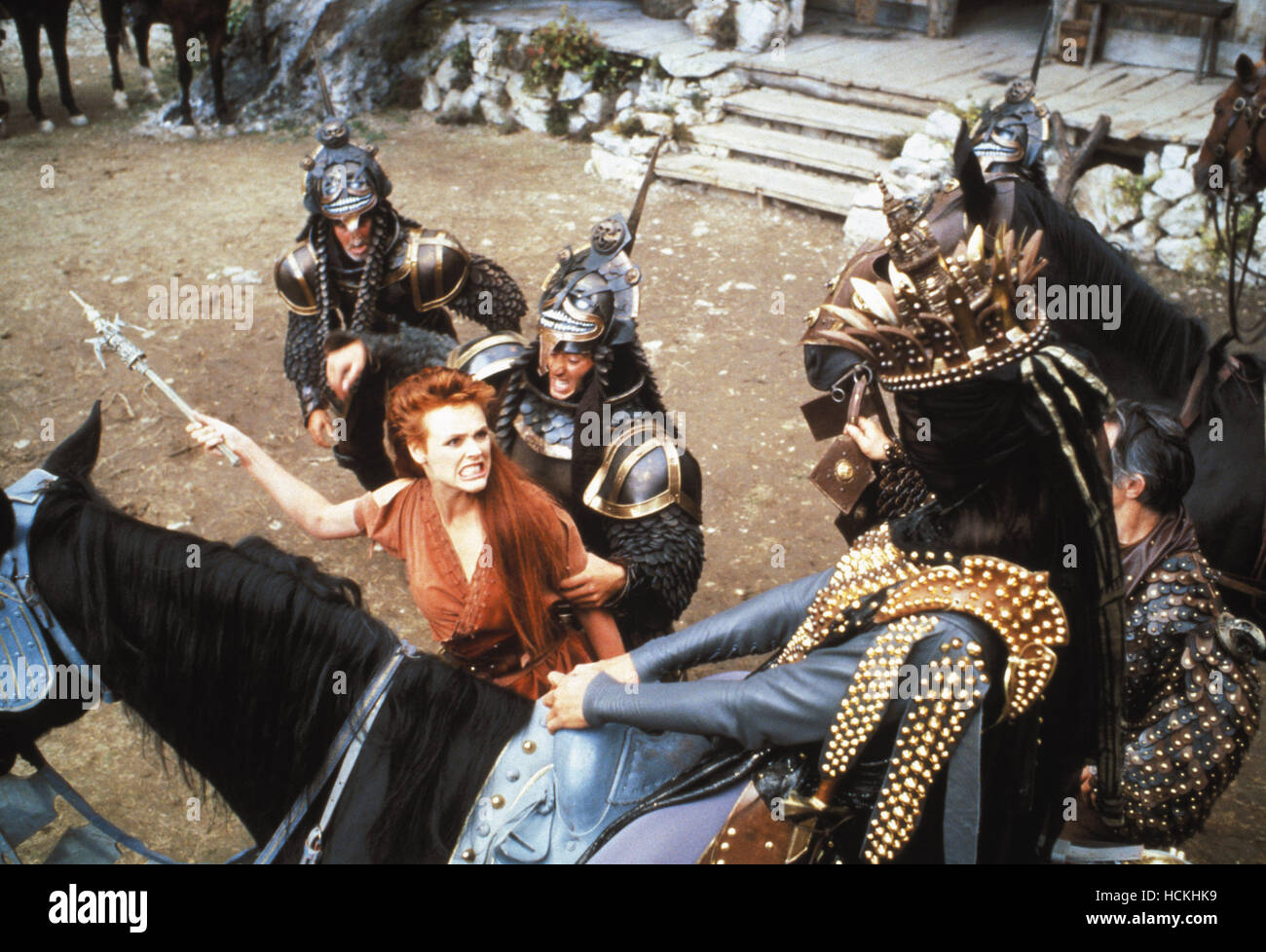 RED SONJA, Brigitte Nielsen, Sandahl Bergman (horseback), 1985, (c) MGM ...