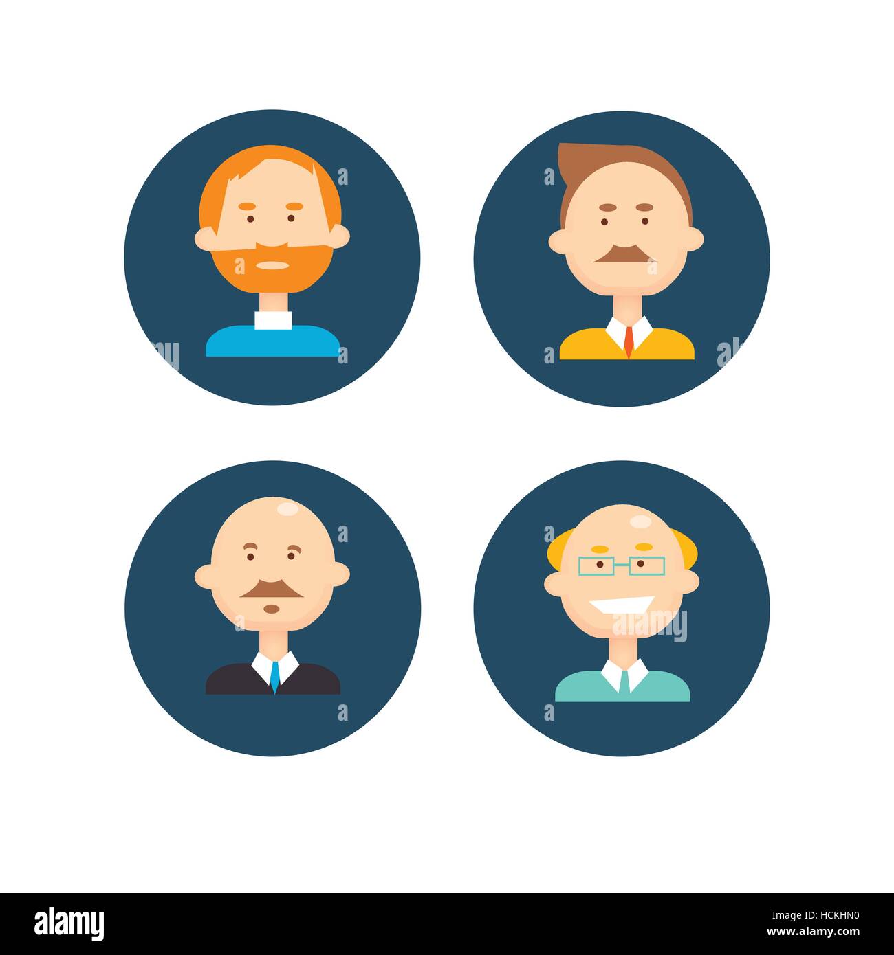 Business People Group Icon Set Man Businesspeople Team Stock Vector ...
