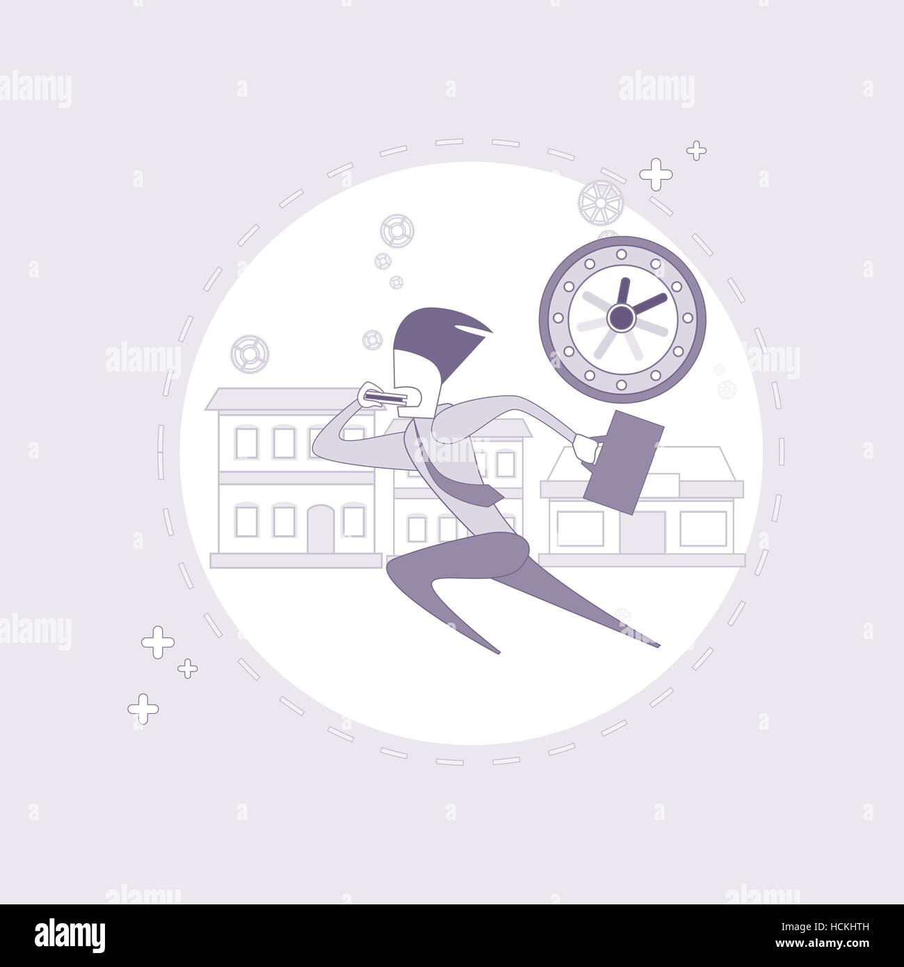 Business overwork deadline concept Stock Vector Images - Alamy