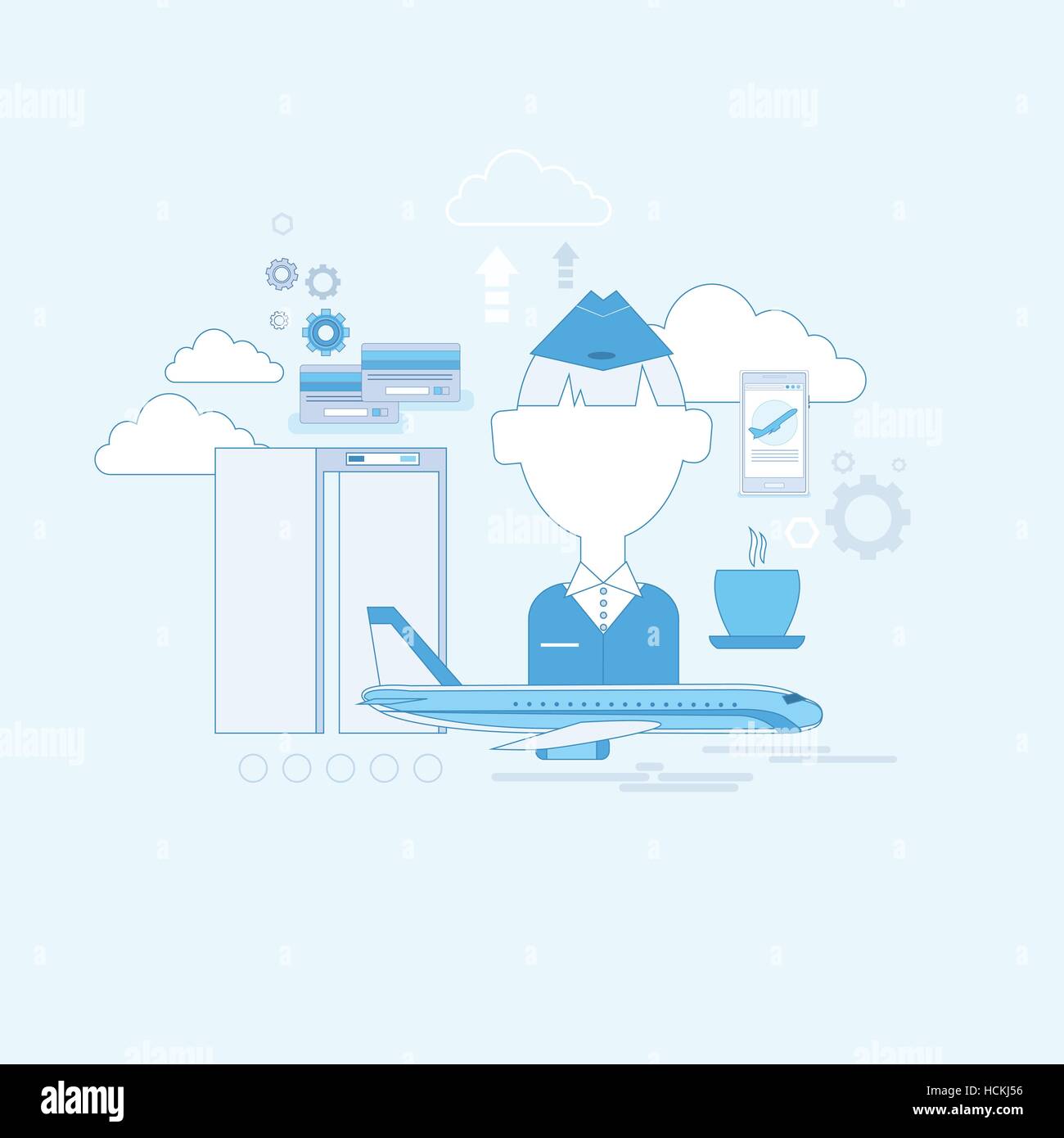 Airport guide Stock Vector Images - Alamy