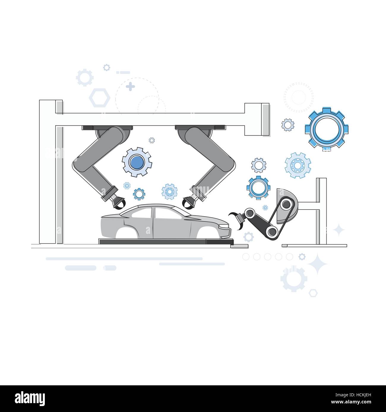 Electric vehicle production line Stock Vector Images - Alamy