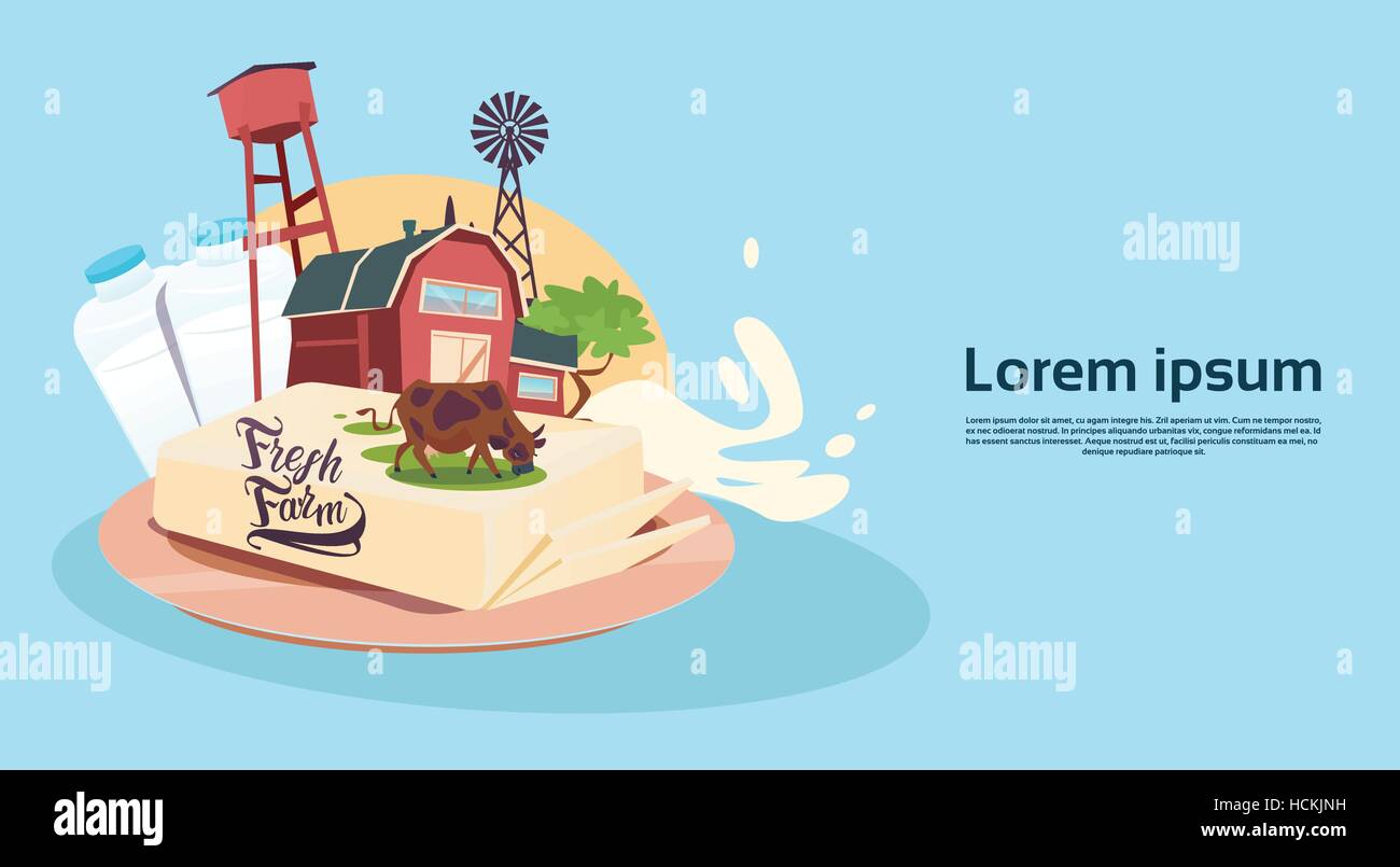 Fresh milk products Stock Vector Images - Alamy