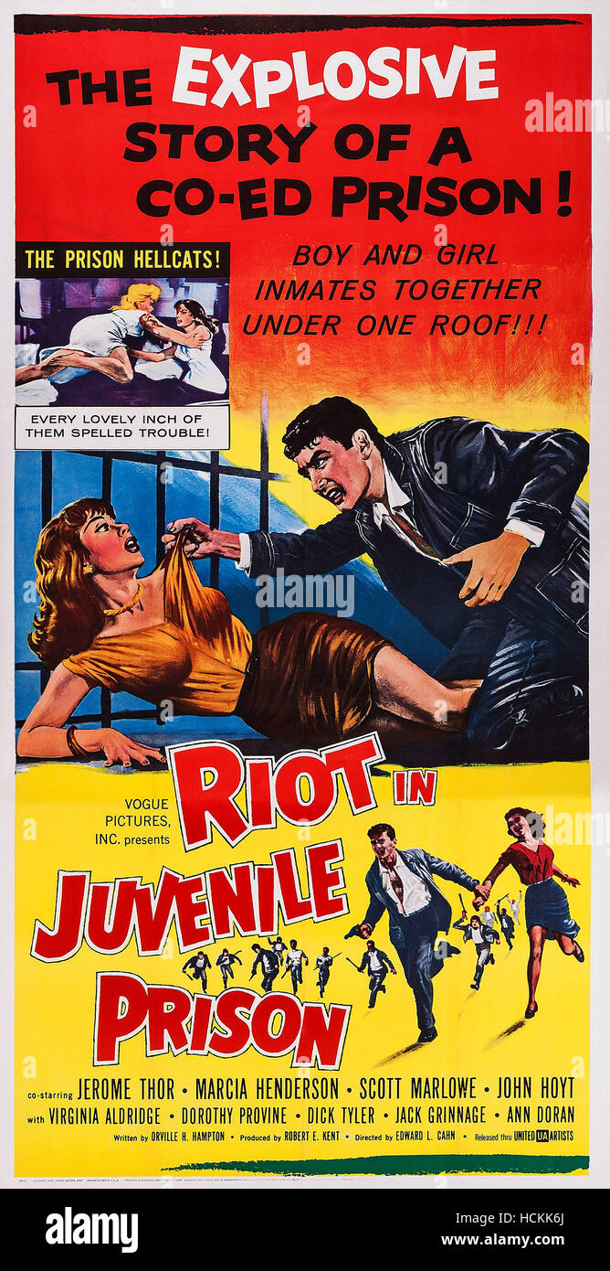 RIOT IN JUVENILE PRISON, US poster, 1959 Stock Photo - Alamy
