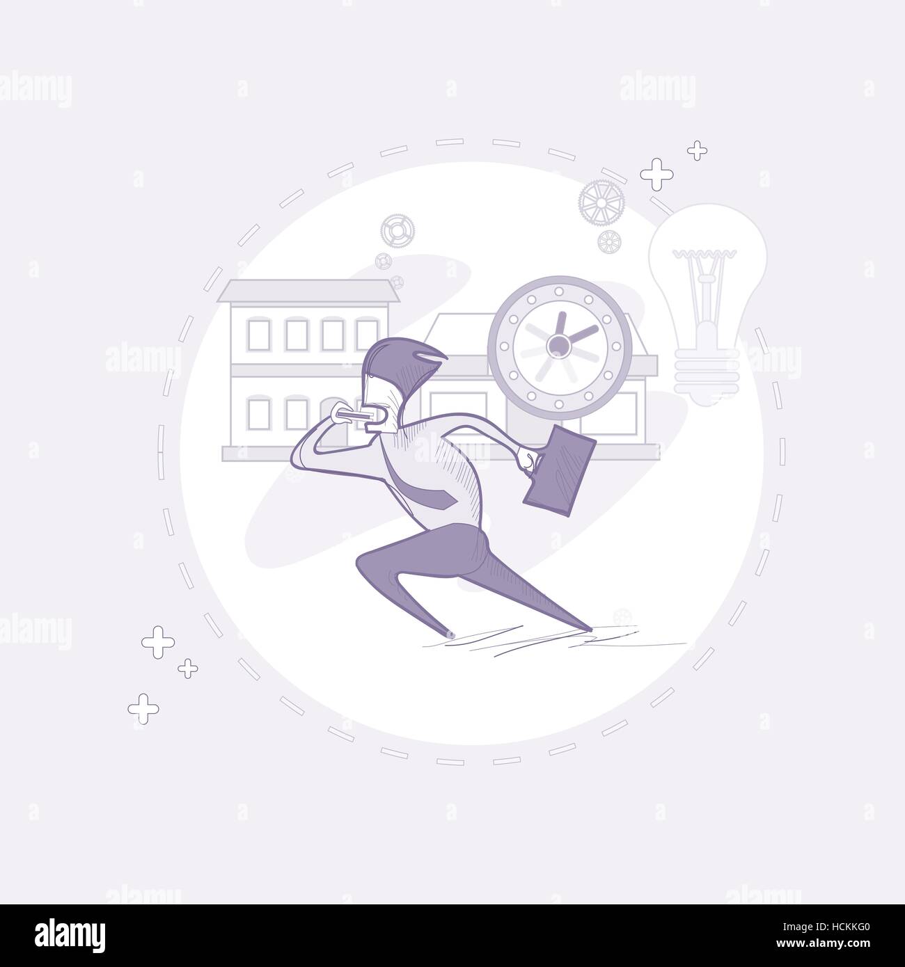 Business overwork deadline concept Stock Vector Images - Alamy
