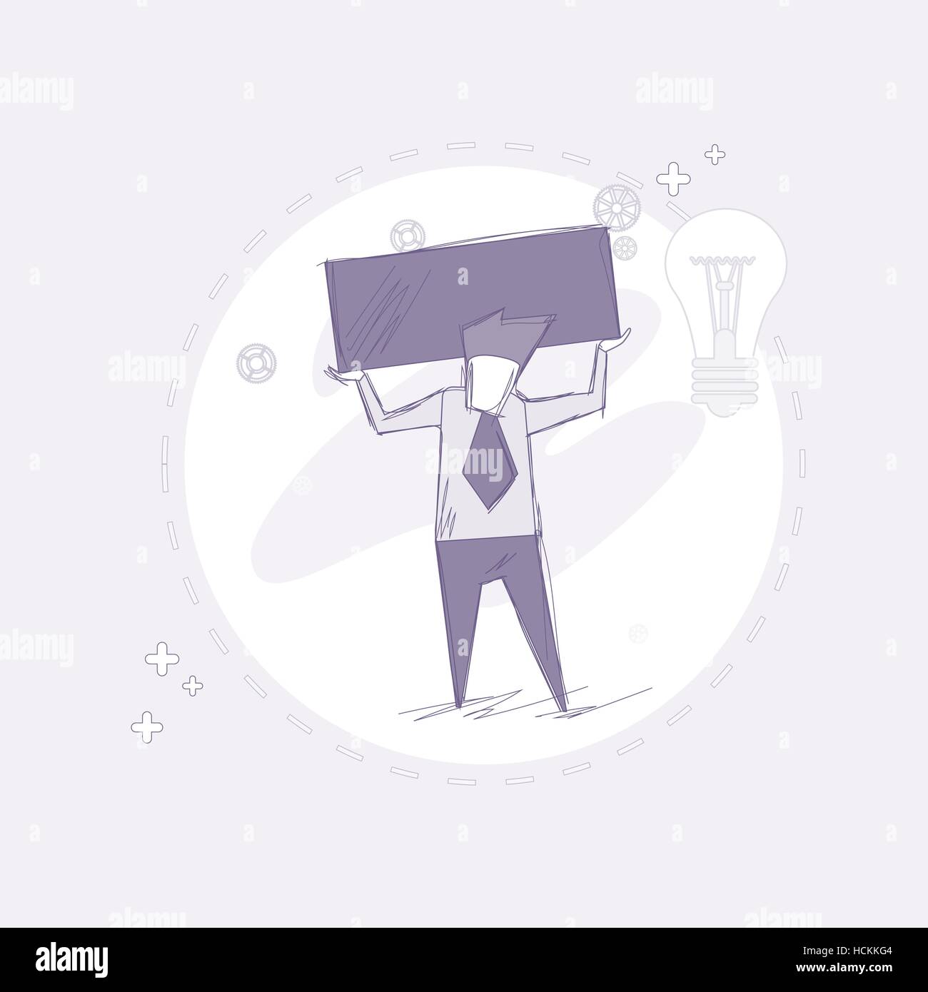 Business people hold blank Stock Vector Images - Alamy