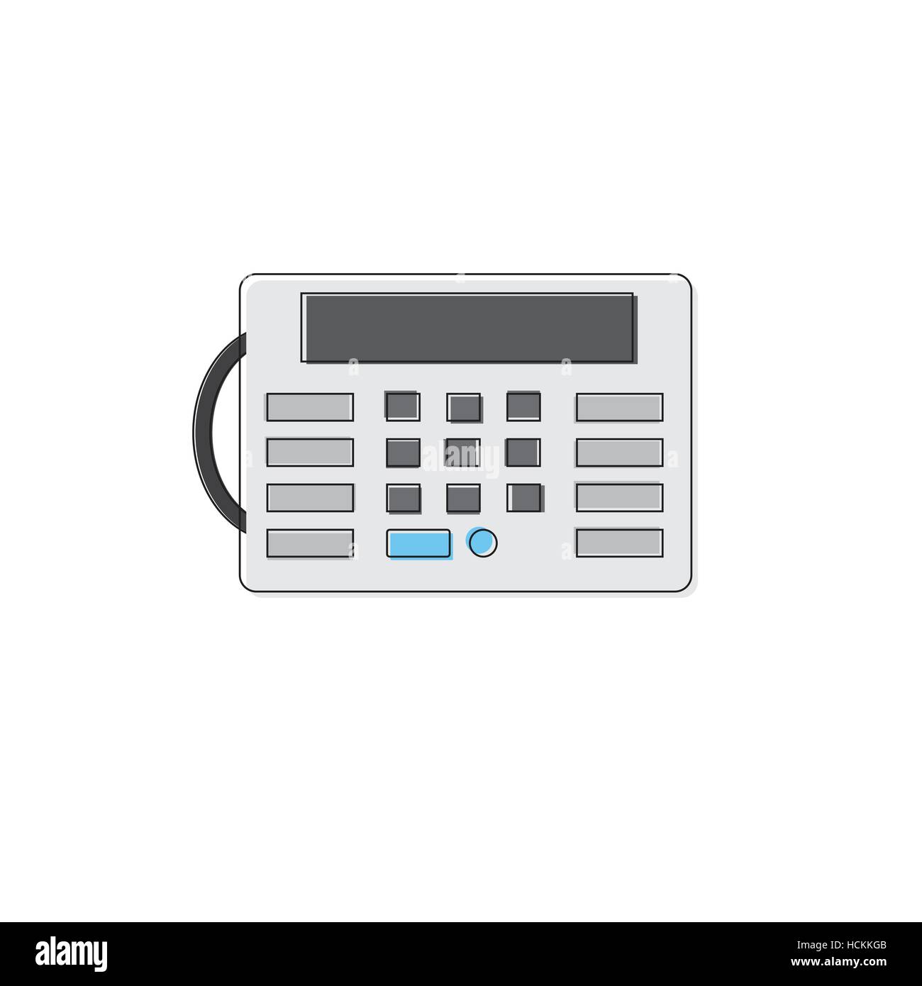 House Security Alarm Protection Control Panel Thin Line Stock Vector ...