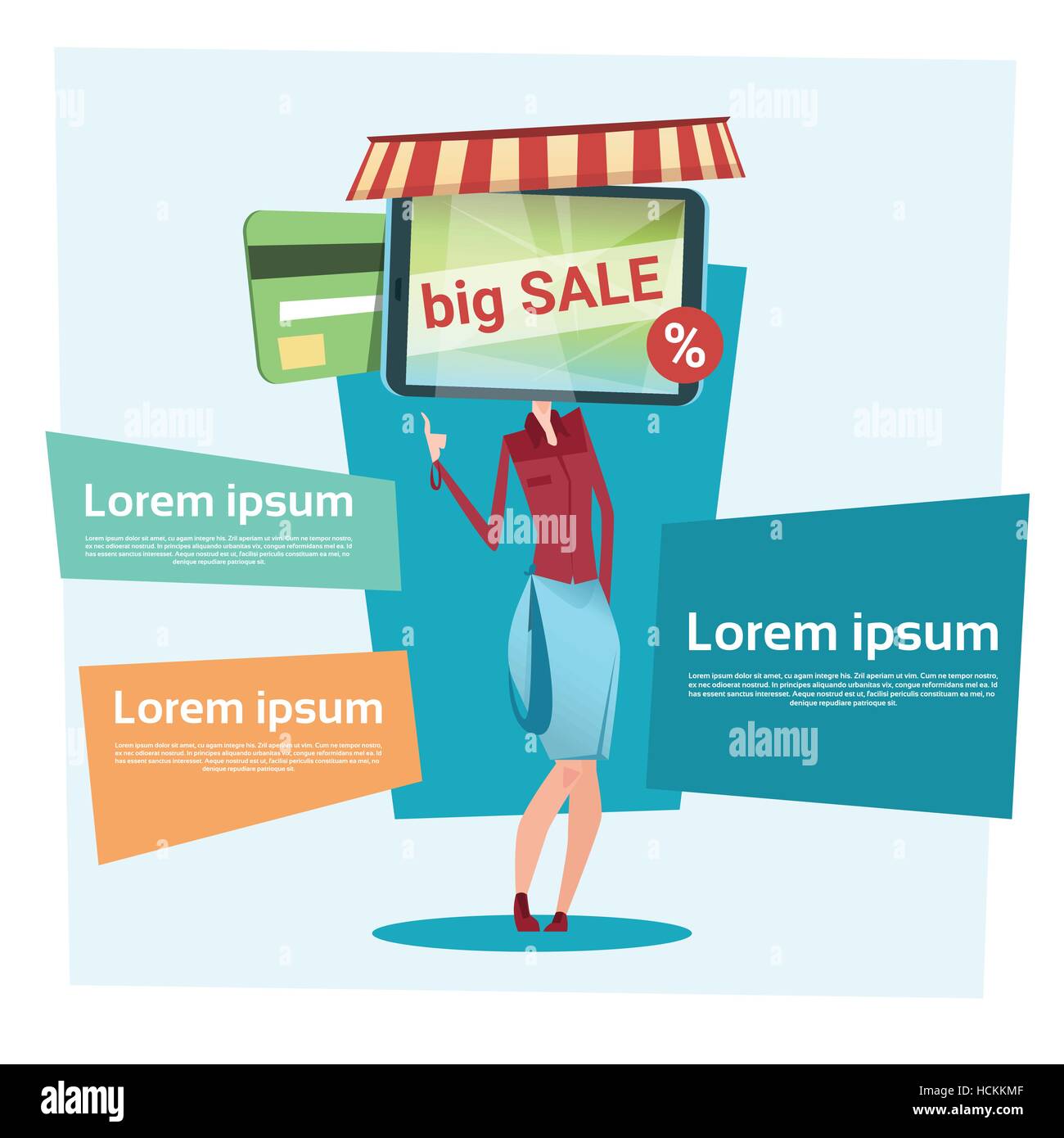 Ecommerce payment phone woman Cut Out Stock Images & Pictures - Alamy