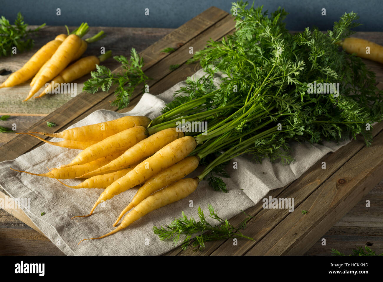 Raw Organic Yellow Baby Carrots Ready to Eat Stock Photo - Alamy