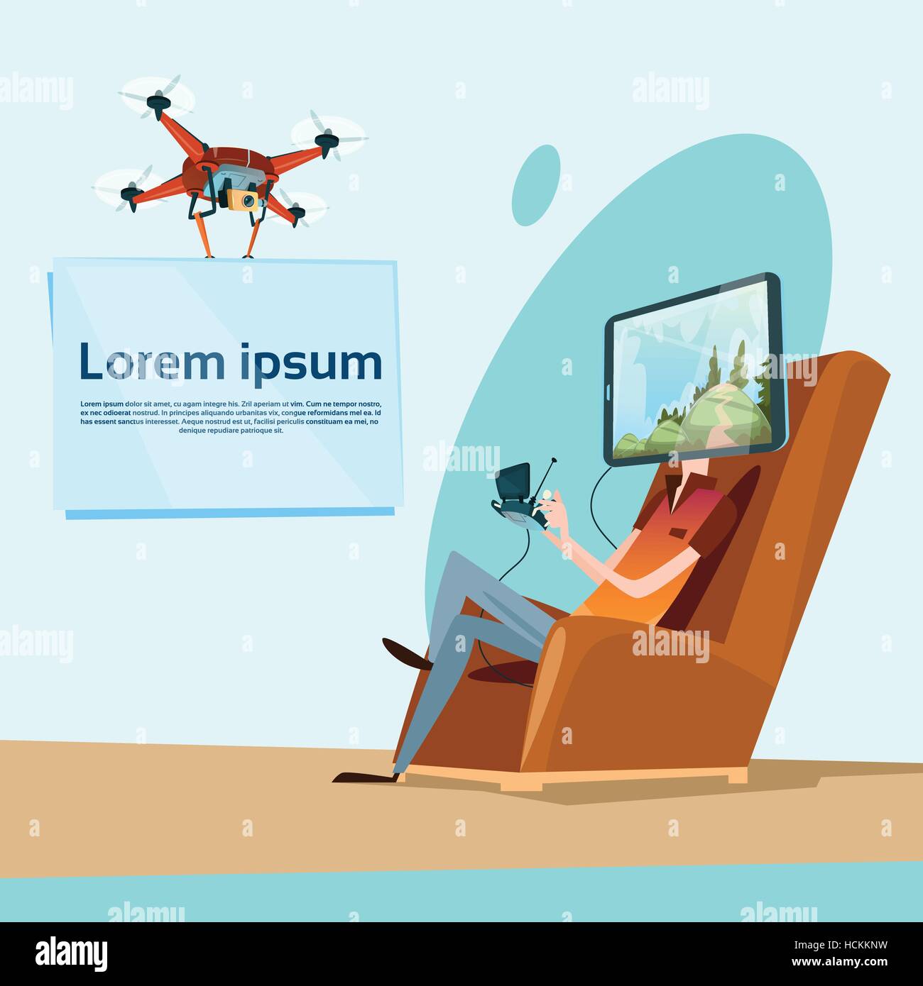 Smart phone control drone app Stock Vector Images - Alamy