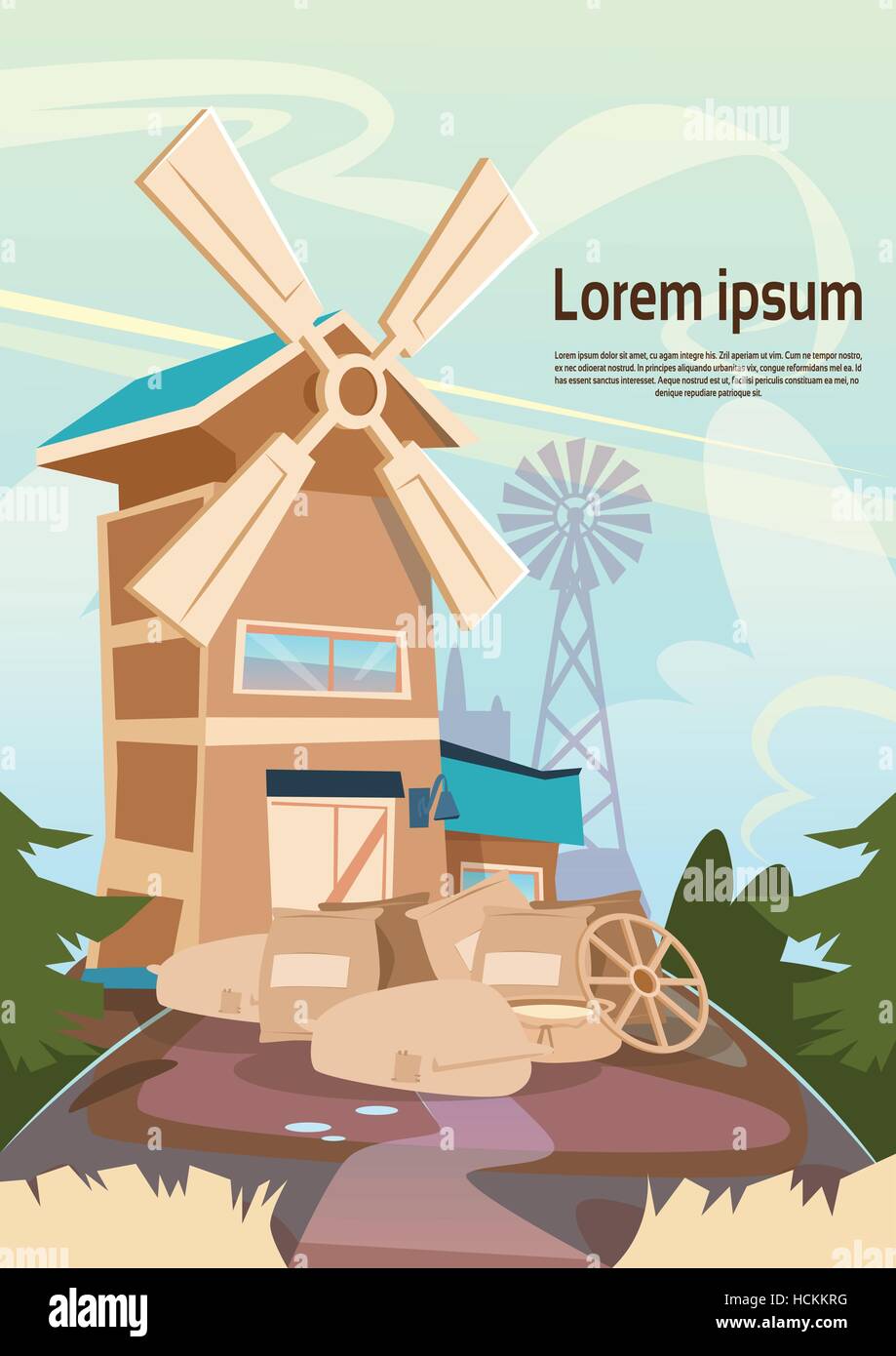Flour mill exterior Stock Vector Images - Alamy