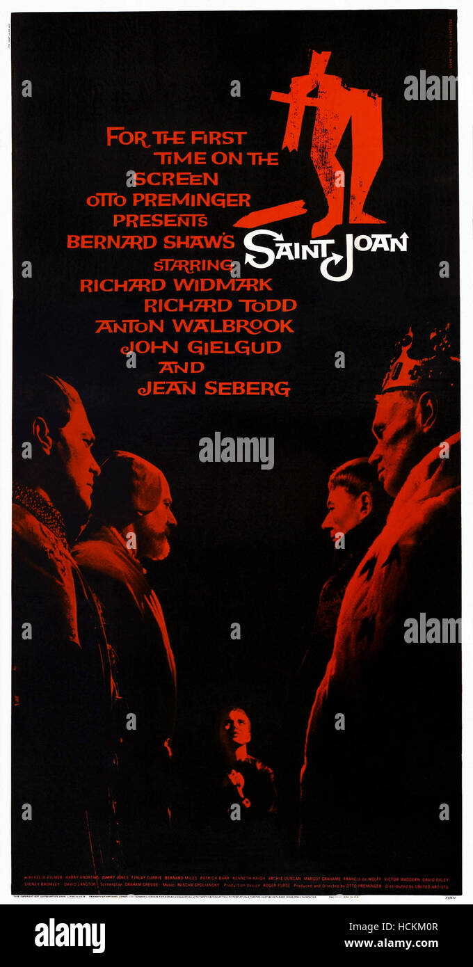 SAINT JOAN, l-r: Richard Todd, Anton Walbrook, Jean Seberg, John ...
