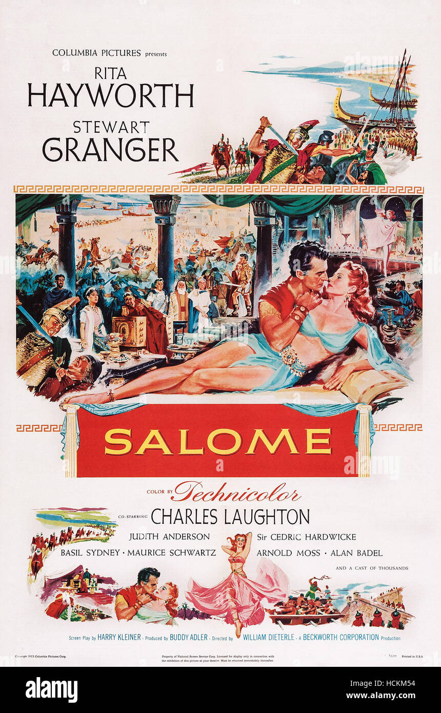 SALOME, US poster, face to face from left: Stewart Granger, Rita ...