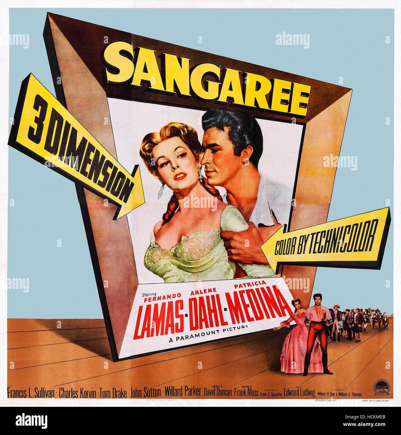 SANGAREE, U.S. poster art, from left: Arlene Dahl, Fernando Lamas, 1953 Stock Photo - Alamy