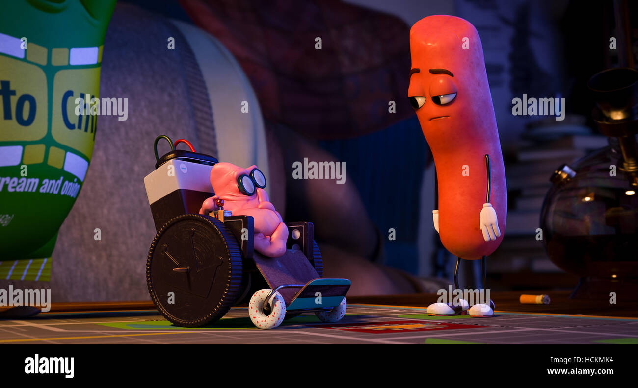 SAUSAGE PARTY, from left: Gum (voice: Scott Diggs Underwood), Barry ...