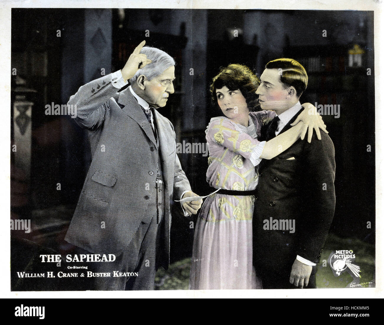 THE SAPHEAD, lobbycard, from left: William H. Crane, Beulah Booker ...