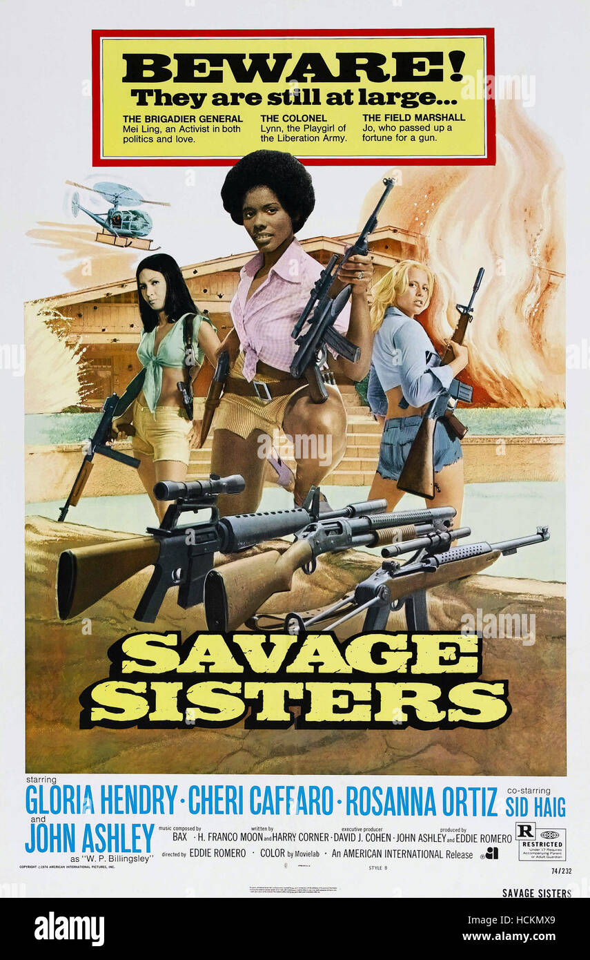 SAVAGE SISTERS, US poster art, from left: Rosanna Ortiz, Gloria Hendry ...