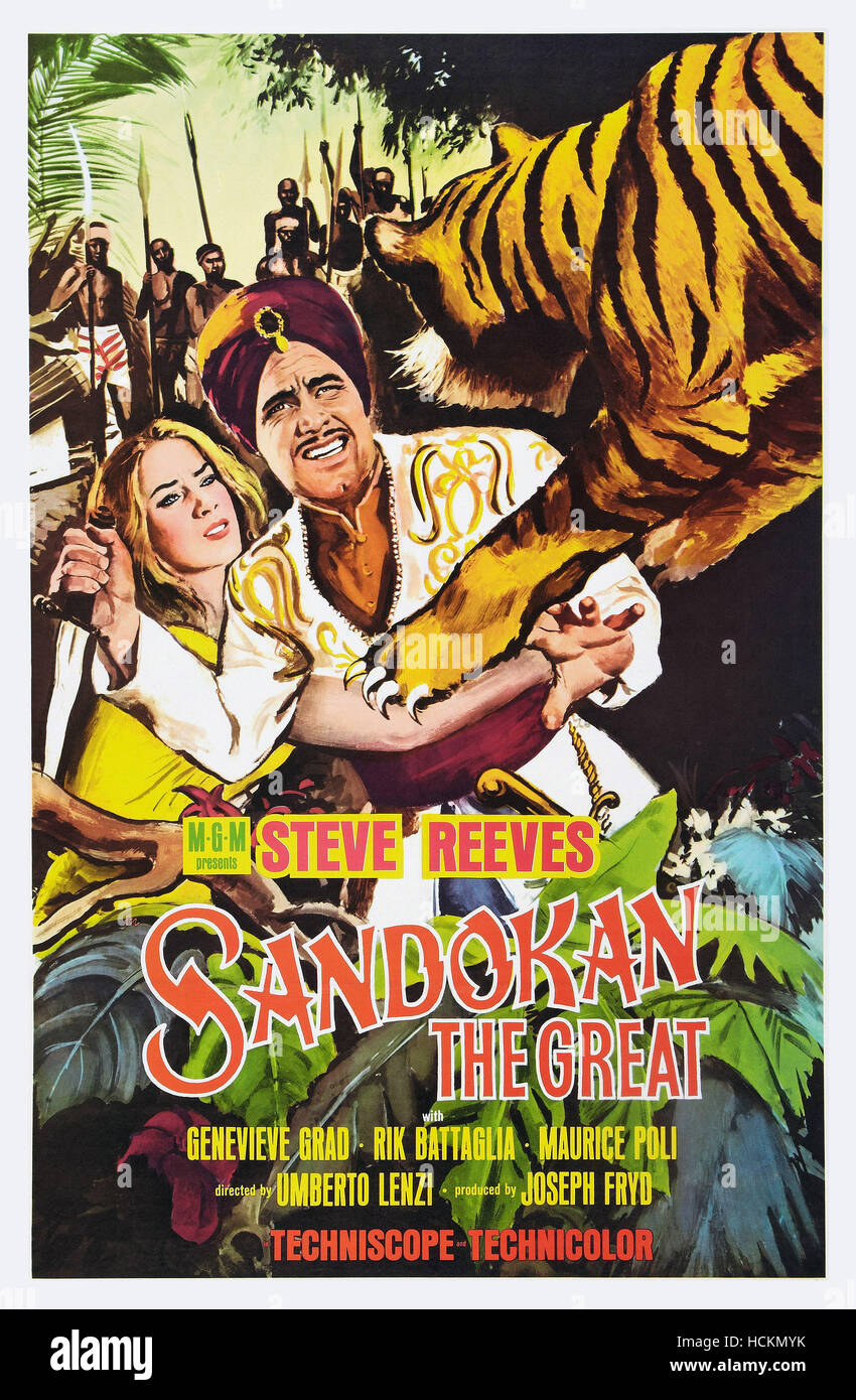 SANDOKAN THE GREAT, (aka SANDOKAN, LA TIGRE DI MOMPRACEM), US poster ...