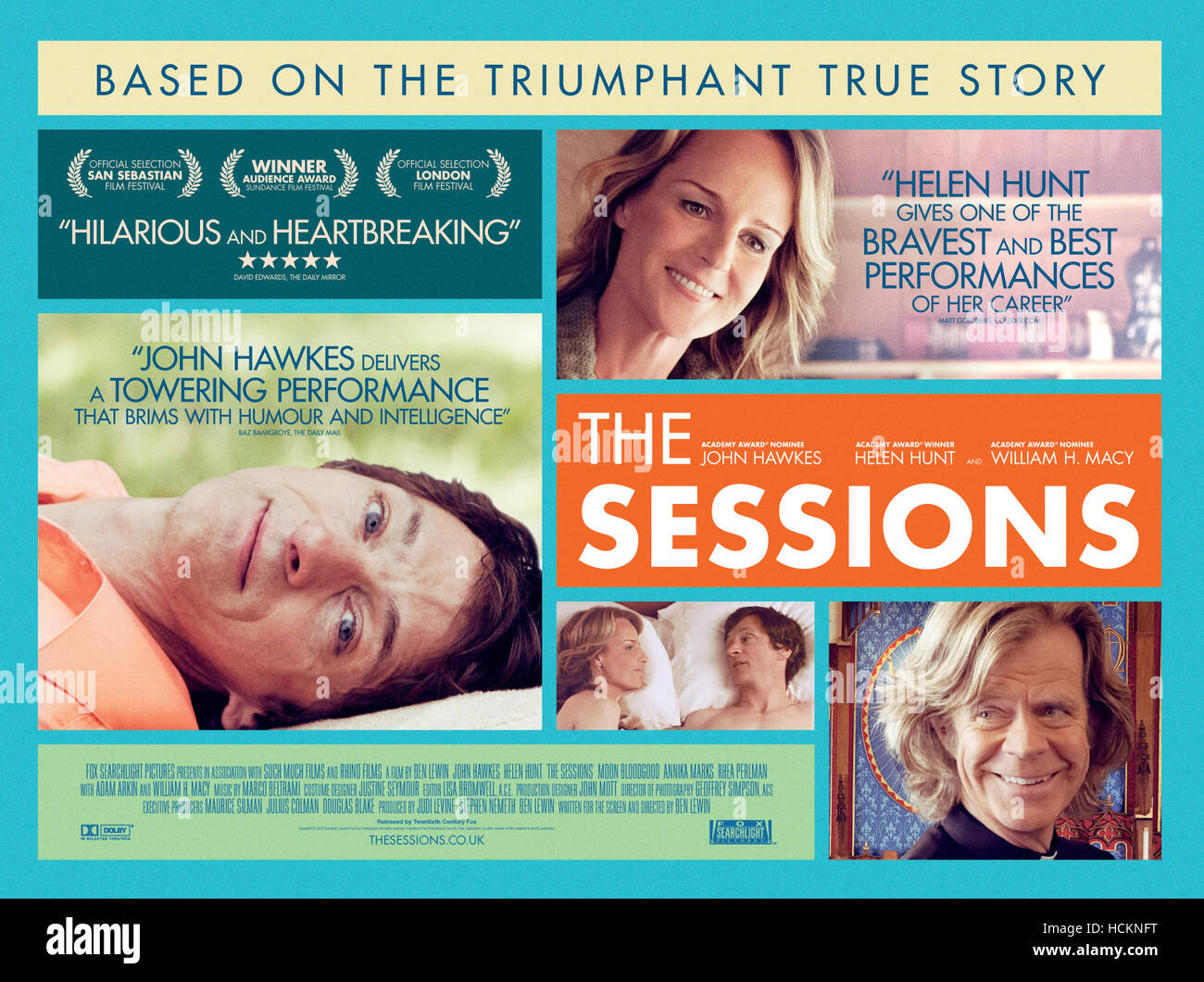 THE SESSIONS, US poster art, clockwise from top: John Hawkes (left, and ...