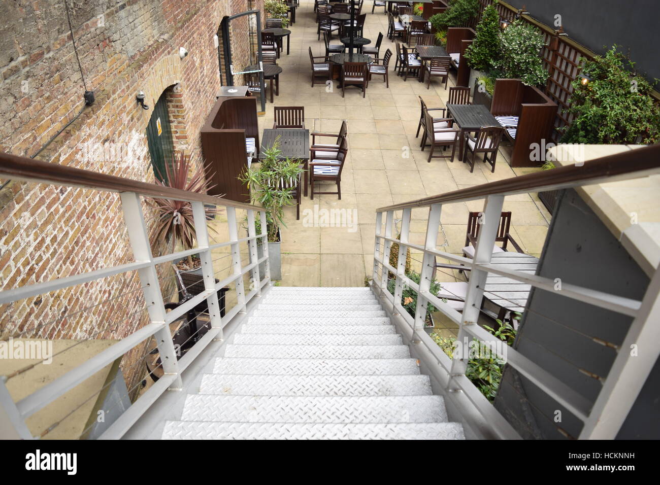 High perspective of stairs going down Stock Photo - Alamy