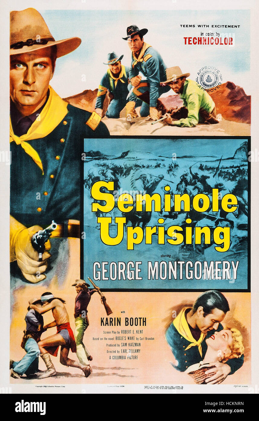 SEMINOLE UPRISING, US poster, George Montgomery (left), top from left ...