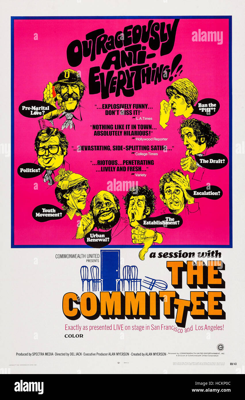A SESSION WITH THE COMMITTEE, US poster art, 1969 Stock Photo - Alamy