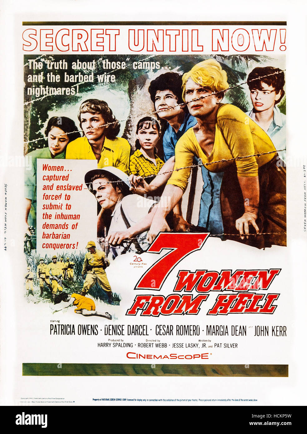 SEVEN WOMEN FROM HELL, (aka 7 WOMEN FROM HELL), US poster, from left ...