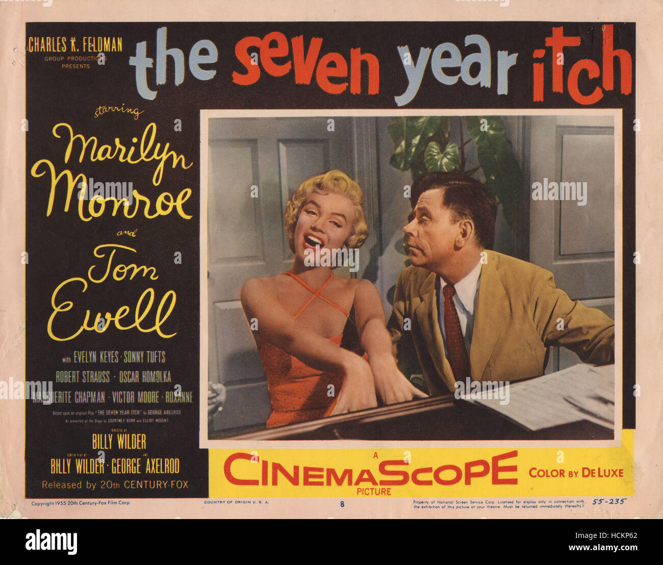 THE SEVEN YEAR ITCH, Marilyn Monroe, Tom Ewell, 1955 Stock Photo - Alamy