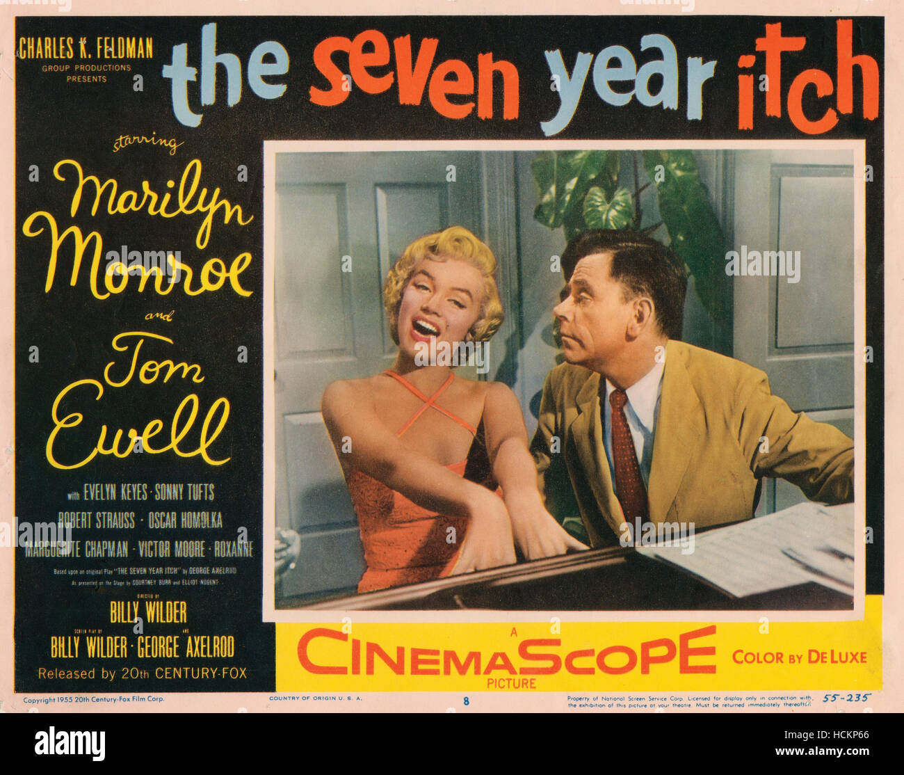 THE SEVEN YEAR ITCH, from left: Marilyn Monroe, Tom Ewell, 1955, TM and ...