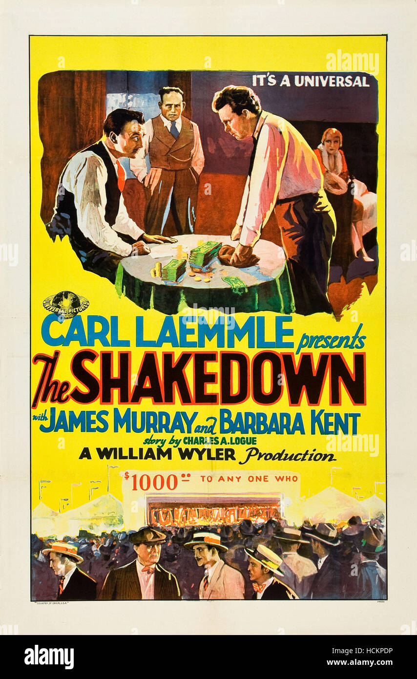 THE SHAKEDOWN, U.S. poster art, James Murray, (right), 1929 Stock Photo - Alamy