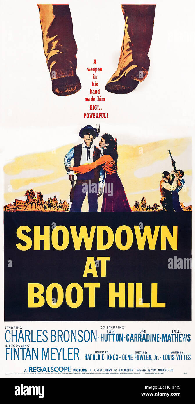 SHOWDOWN AT BOOT HILL, (aka SHADOW OF BOOT HILL), US lobbycard, 1958 ...