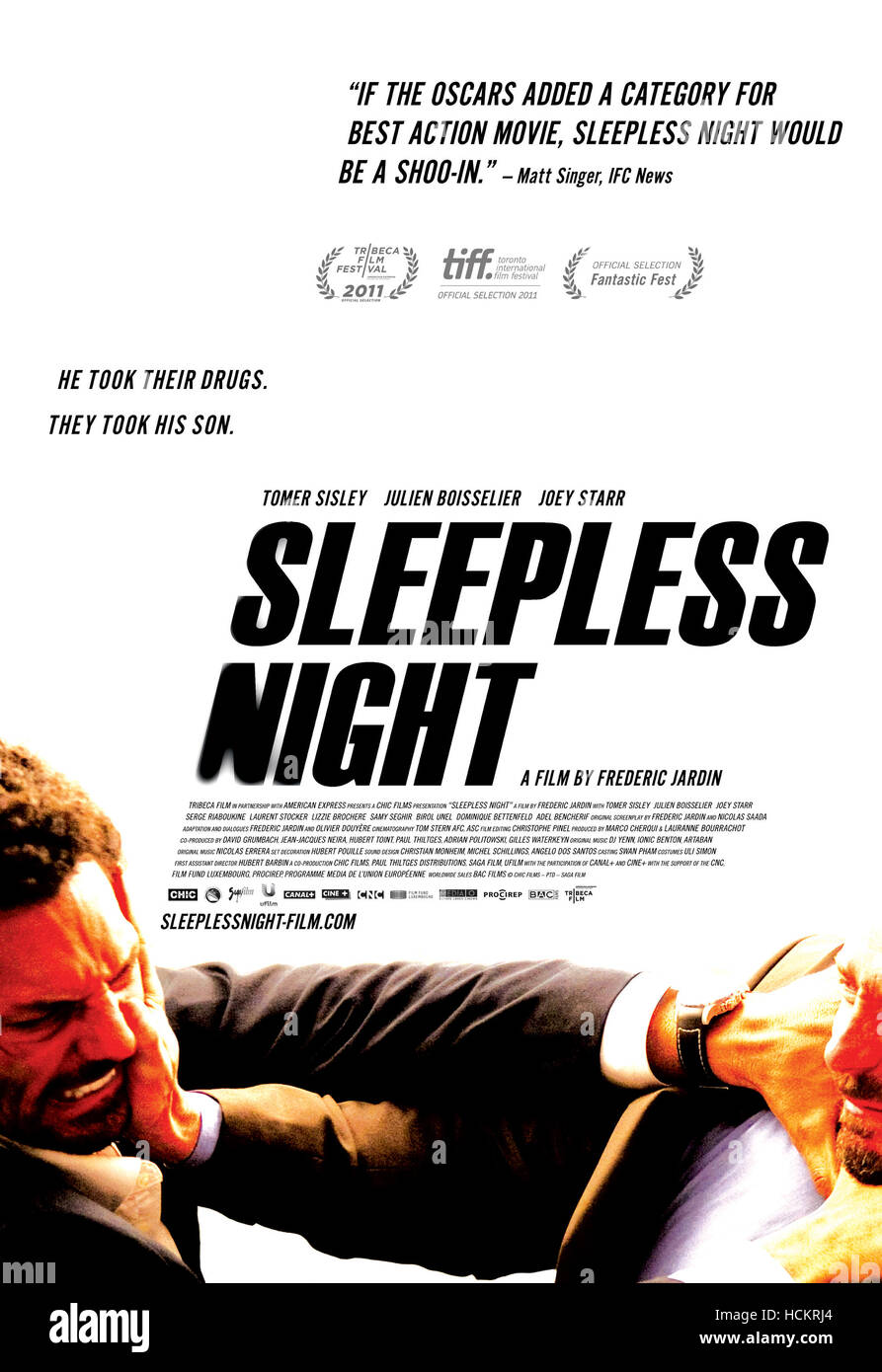 SLEEPLESS NIGHT, (aka NUIT BLANCHE), US poster art, from left: Tomer ...
