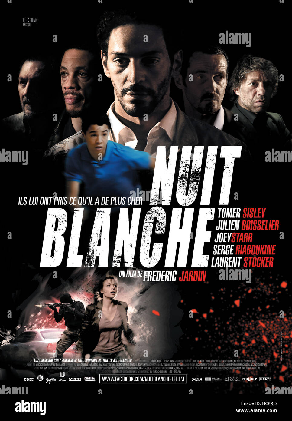 SLEEPLESS NIGHT, (aka NUIT BLANCHE), French poster art, top, from left ...