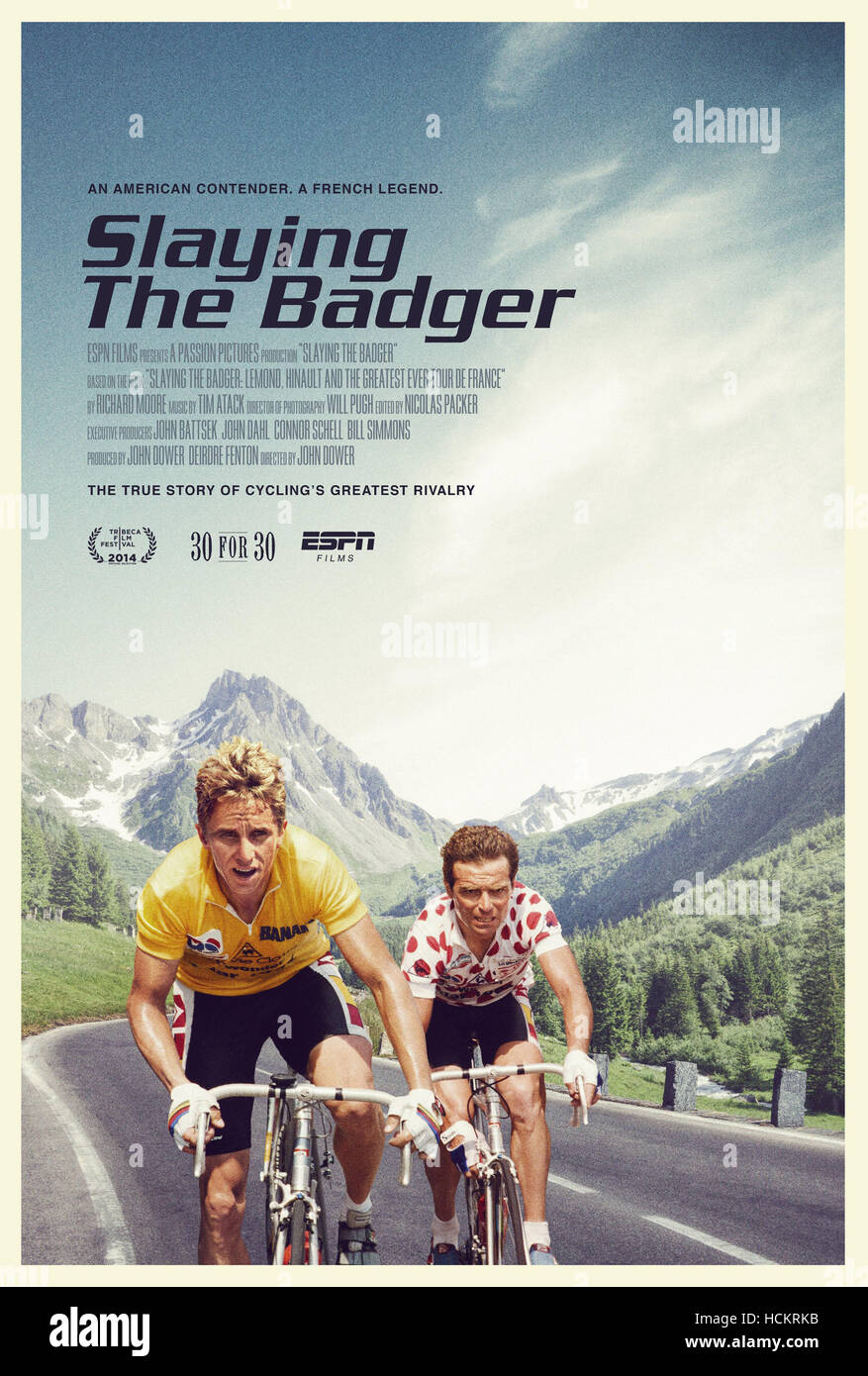 SLAYING THE BADGER, US poster art, from left: Greg Lemond, Bernard ...