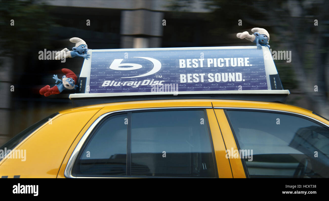 THE SMURFS, from left: Papa Smurf (voice: Jonathan Winters), Grouchy ...