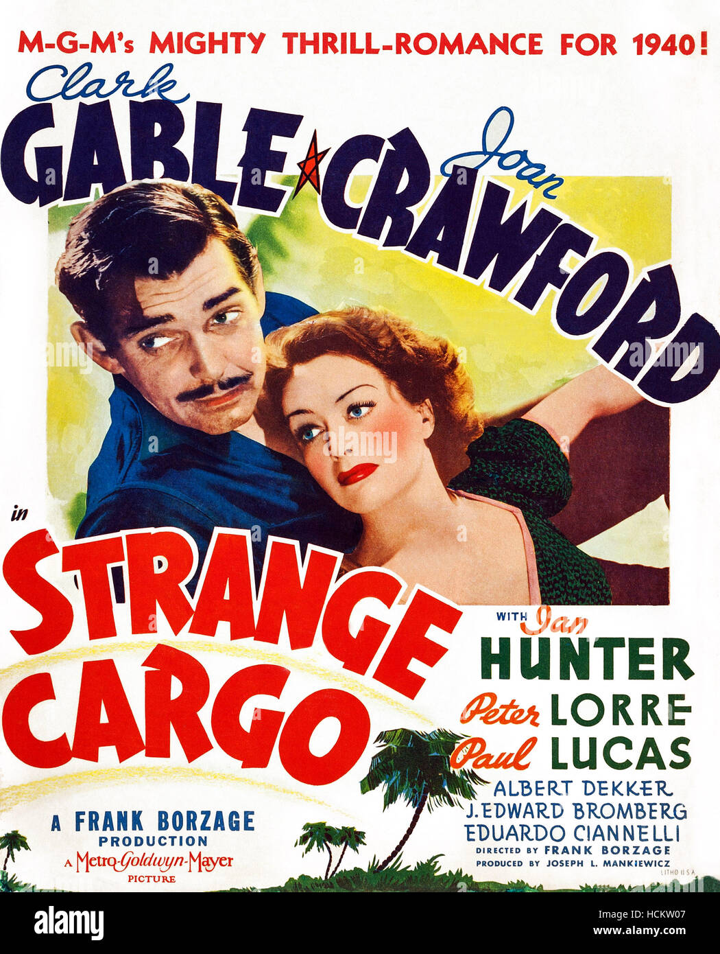 STRANGE CARGO, US poster, from left: Clark Gable, Joan Crawford, 1940 ...