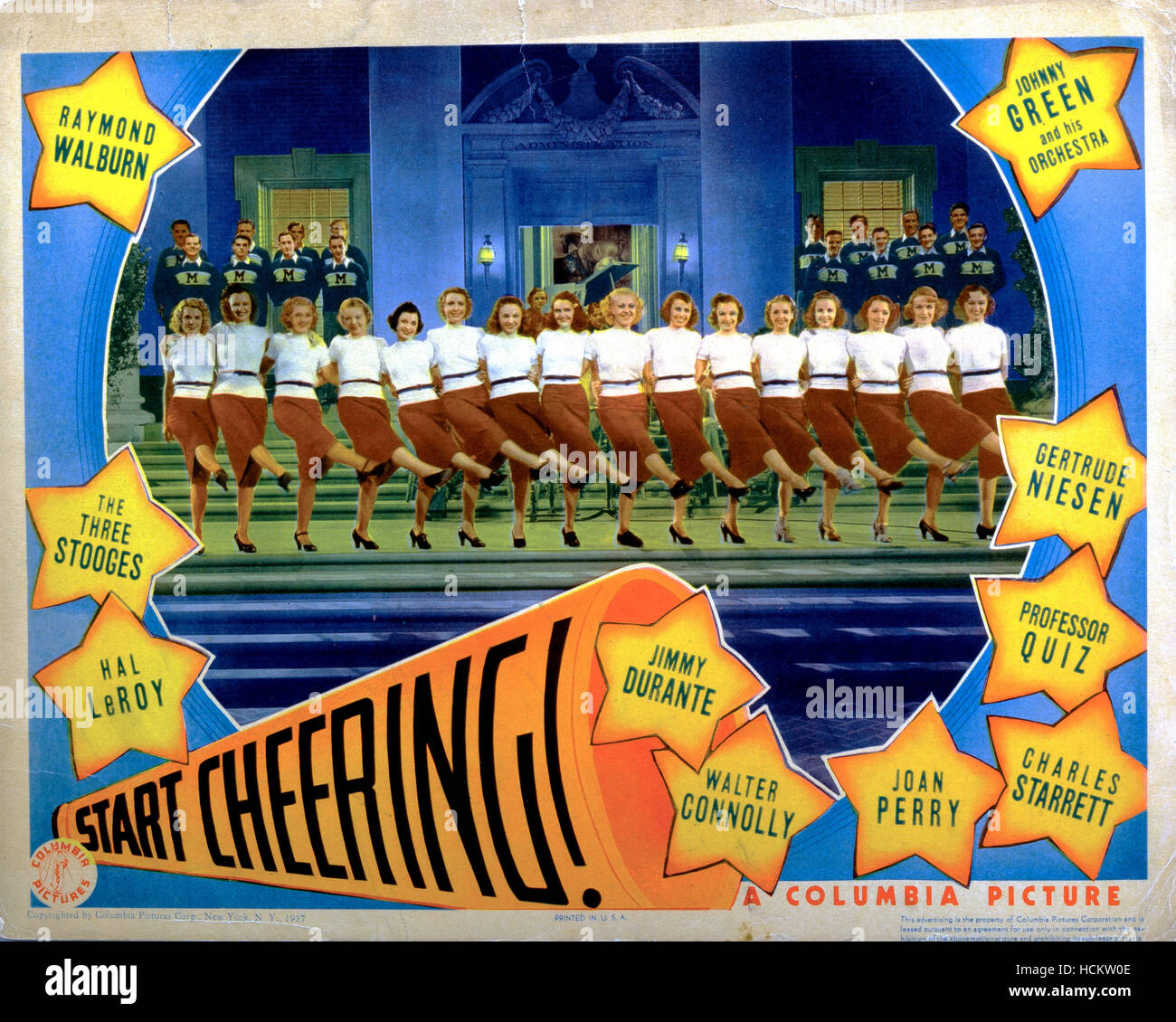 START CHEERING, lobbycard, 1938 Stock Photo - Alamy