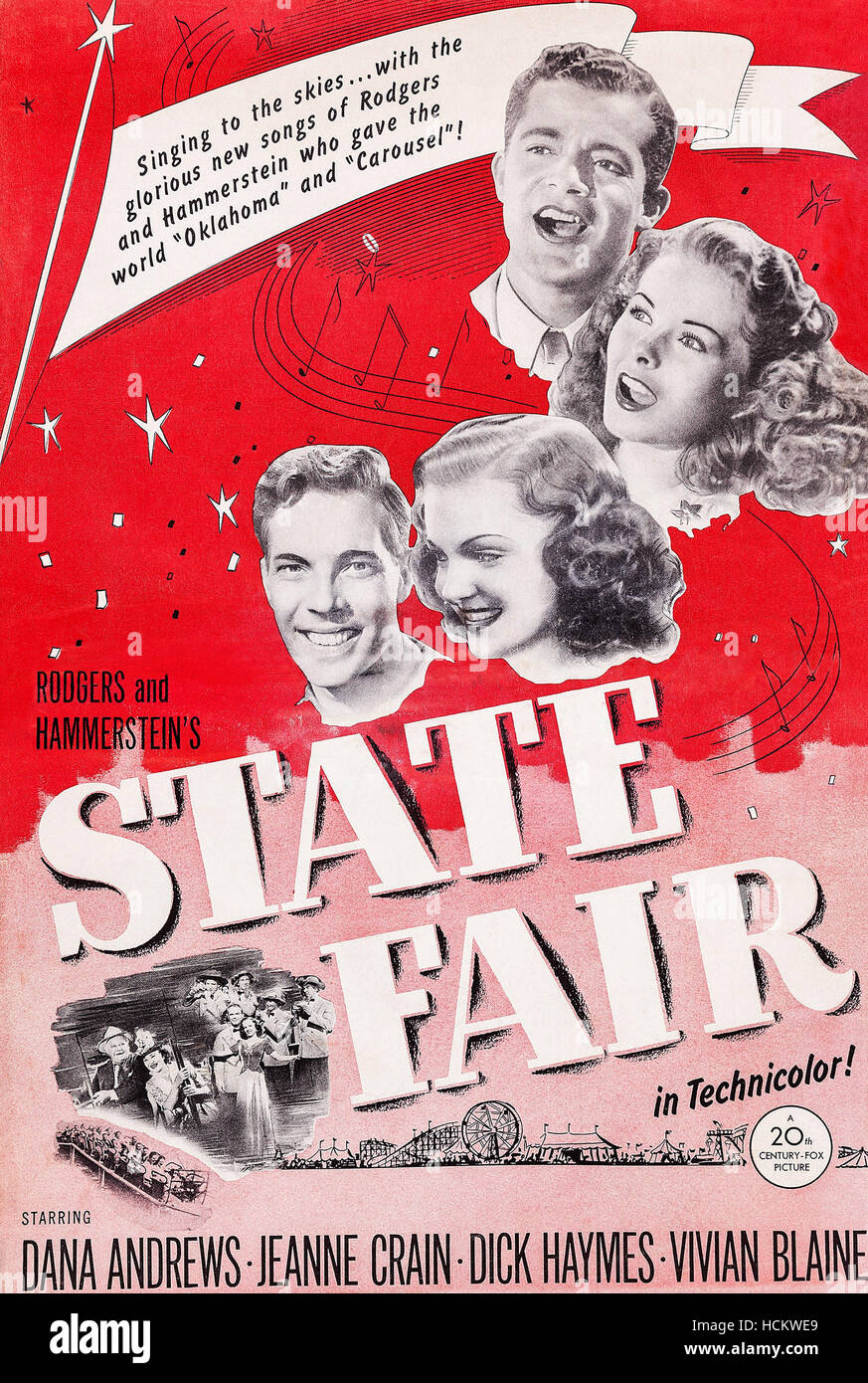 STATE FAIR, US poster art, from top: Dana Andrews, Jeanne Crain, Vivian ...