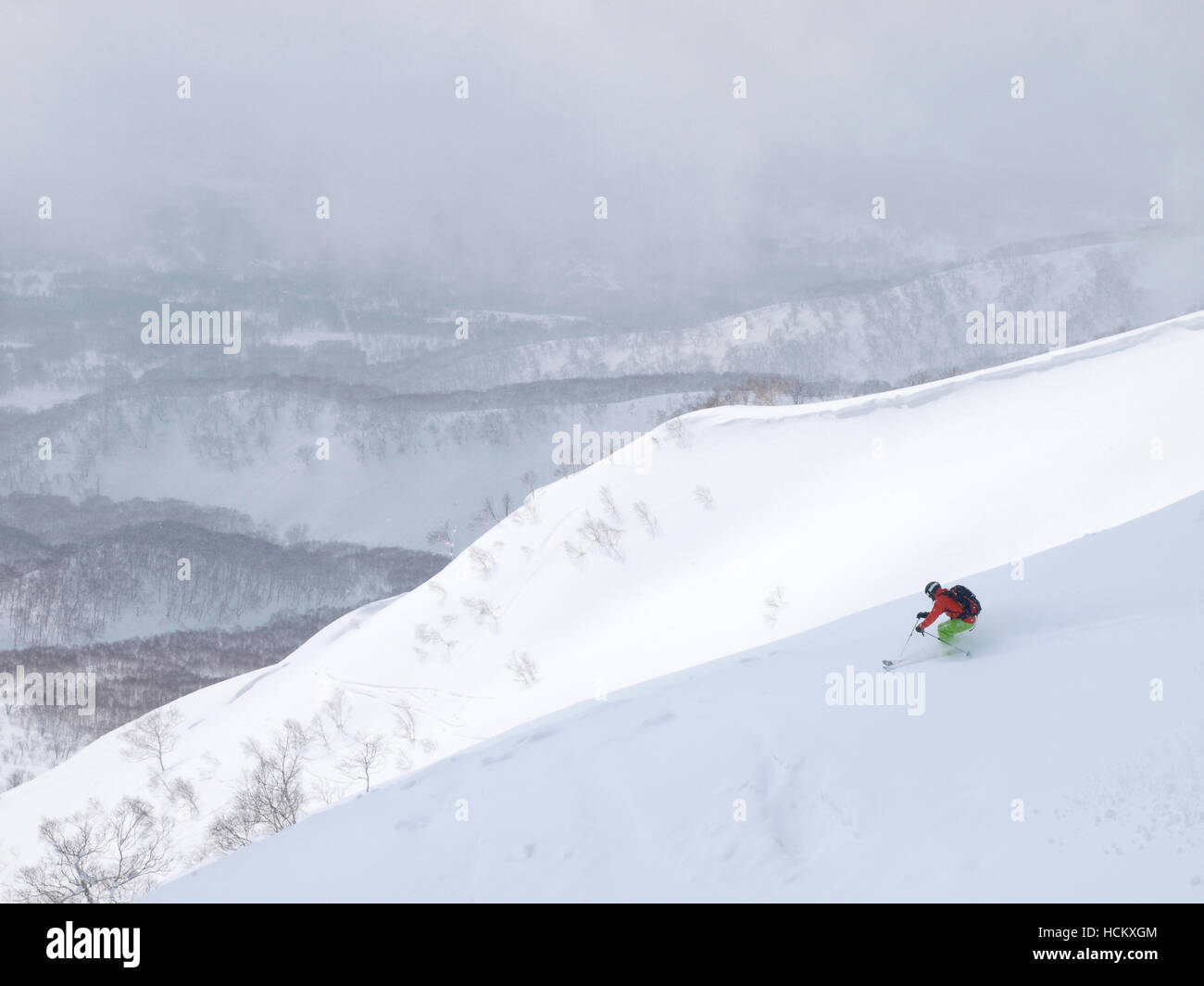 Skier Eelco van Nieuwenhuijzen descends the Annapuri mountain, a ...