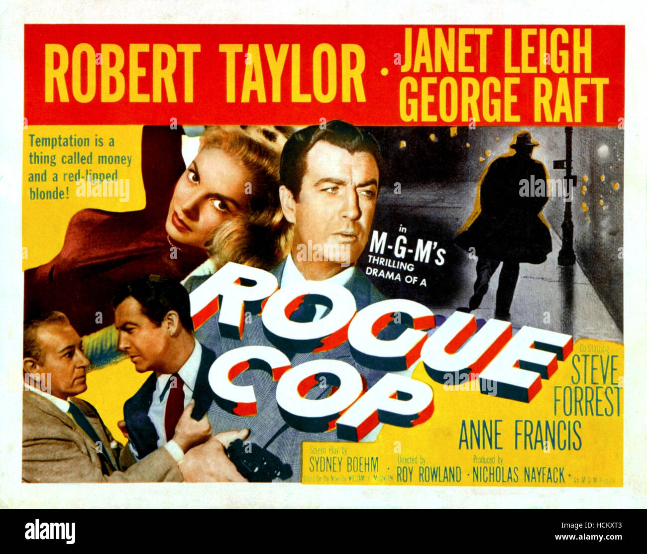 ROGUE COP, George Raft, Janet Leigh, Robert Taylor, 1954 Stock Photo ...