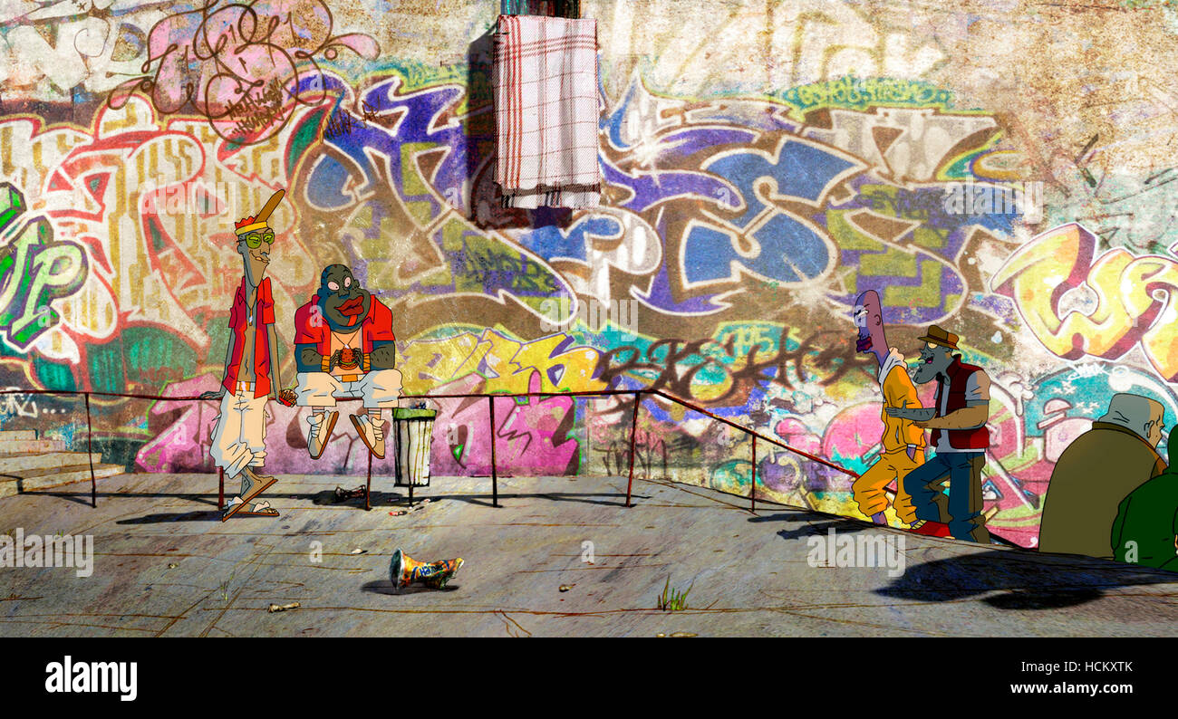 ROUND DA WAY, (aka LASCARS), Tony Merguez (second from right, voice ...