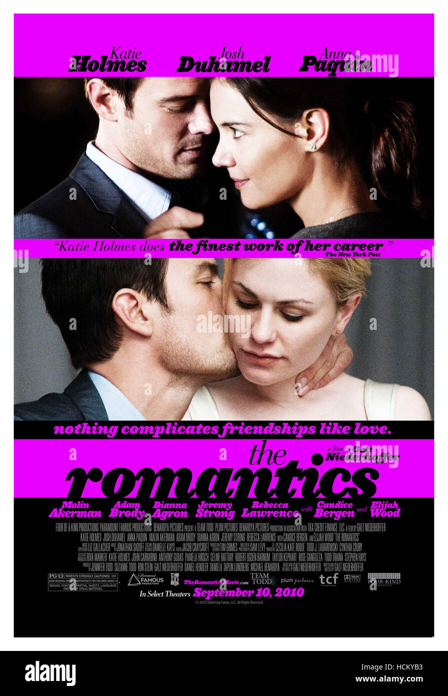 THE ROMANTICS, top, from left: Josh Duhamel, Katie Holmes, bottom, from left: Josh Duhamel, Anna ...
